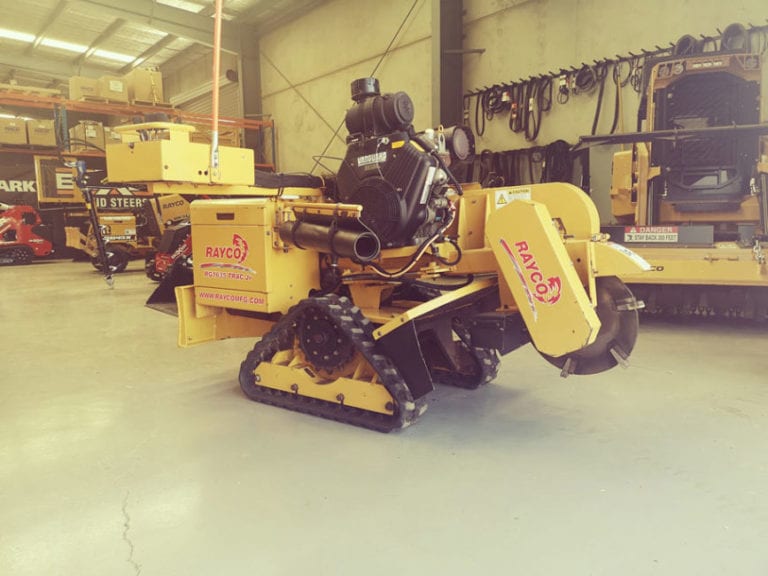 How deep can a stump grinder go?